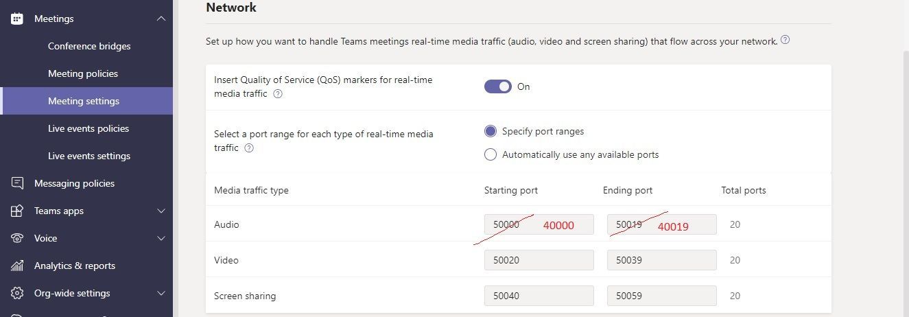 Teams Client source ports in different scenarios: call to PSTN via Direct Routing VS ...