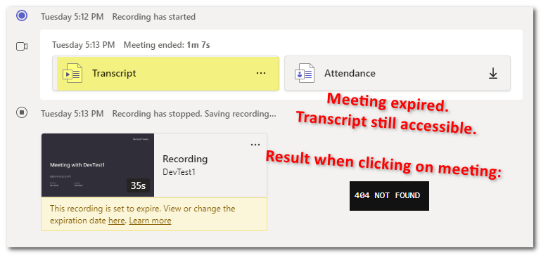 Teams Meeting Recordings and Transcriptions - Retention Concerns ...