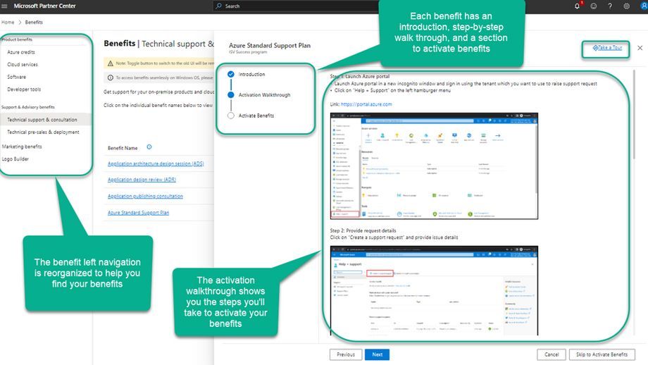 Activating and using your ISV Success program benefits in Partner ...