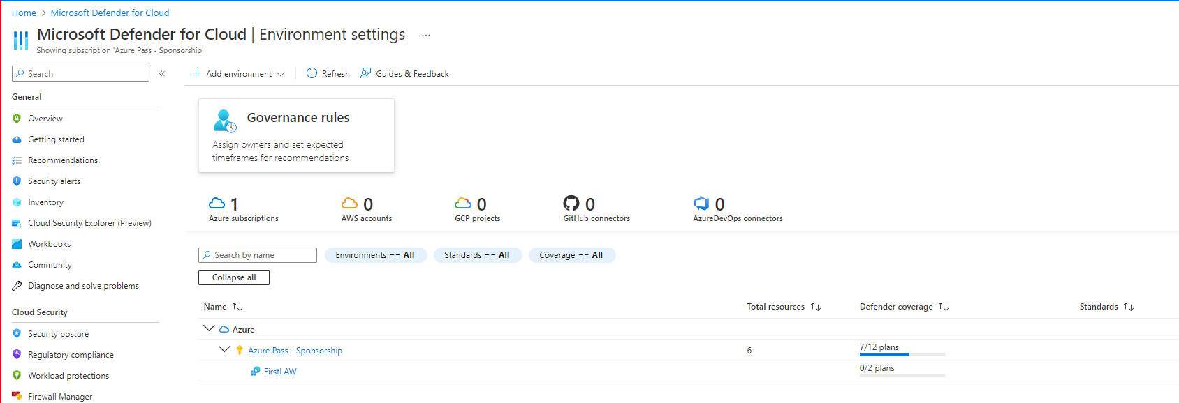Microsoft Defender for Cloud | Environment settings - Question on ...