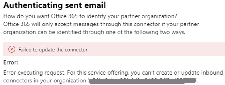 Error when trying to modify or create Exchange Online connectors ...