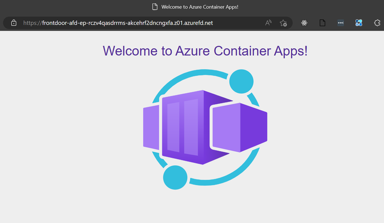 Integrating Azure Front Door WAF with Azure Container Apps