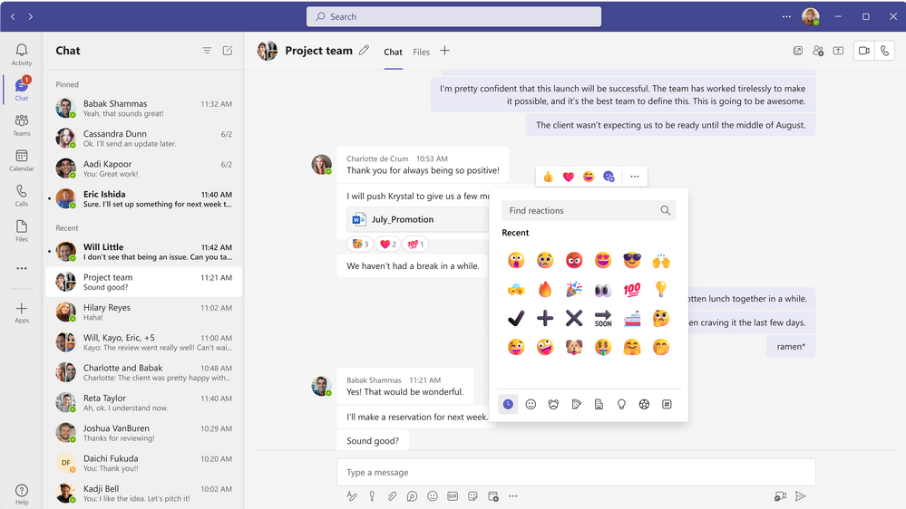 What’s New in Microsoft Teams Feature Spotlight – Expanded Reactions ...