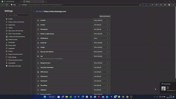 Edge notification on clicks don't work anymore. | Microsoft Community Hub