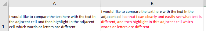 Using Vba Code To Highlight The Differences Between Two Cells Of Text Microsoft Community Hub