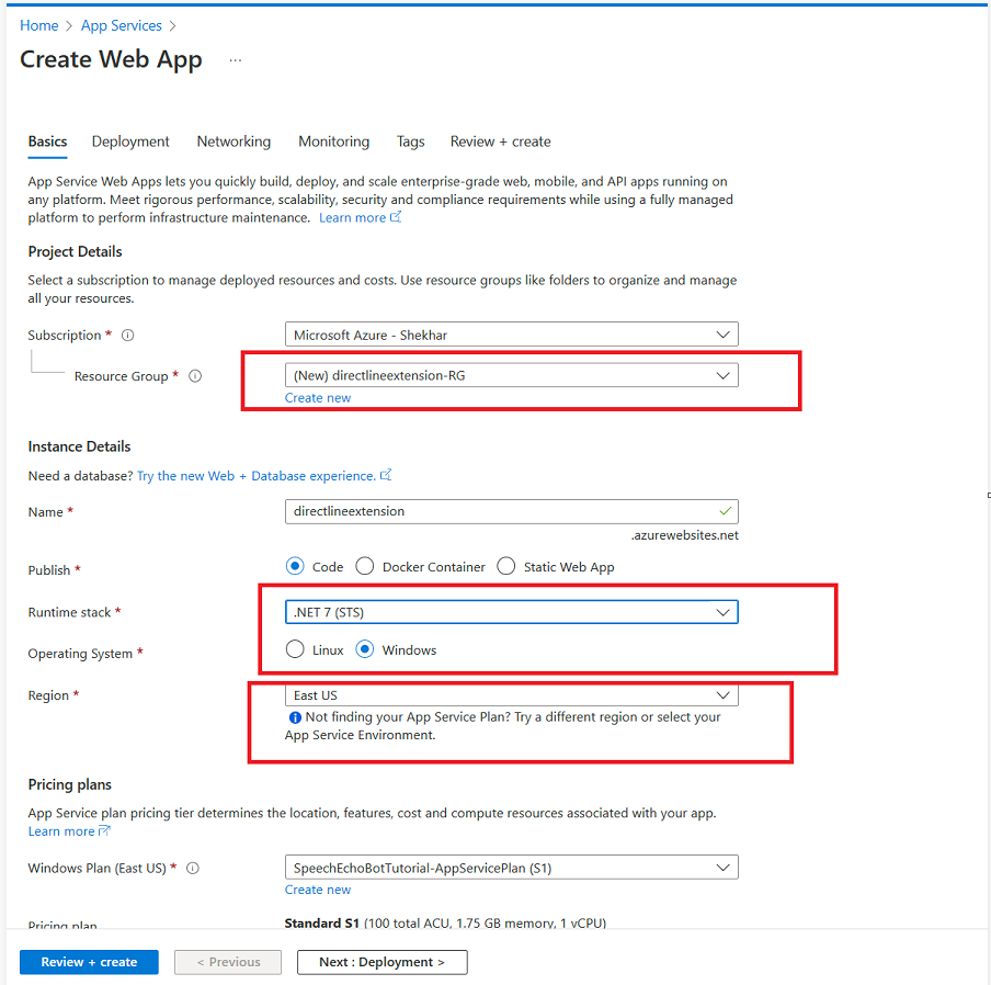 Private Endpoint & Direct Line App Service Extension Configuration with Bot Services and App ...