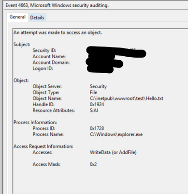 Auditing Scenarios for Web Application Hosted in IIS - Part 4 - Files being written to folder ...