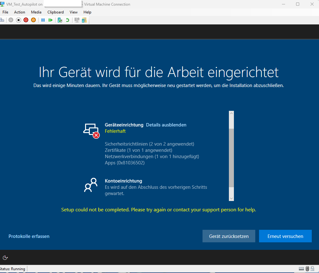Autopilot Error (0x81036502) - Endpoint Manager | Microsoft Community Hub