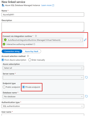How To Connect Azure Data Factory To Sql Managed Instance Over Private Network Microsoft