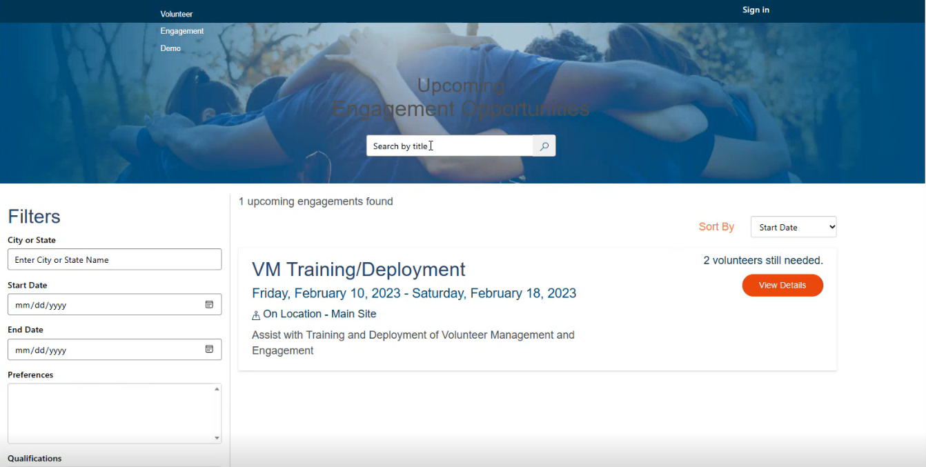 Volunteer Engagement Portal - Microsoft Cloud for Nonprofit | Microsoft Community Hub