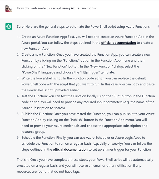 PowerShell and AI: Using ChatGPT with PowerShell to Automate Tasks | Microsoft Community Hub