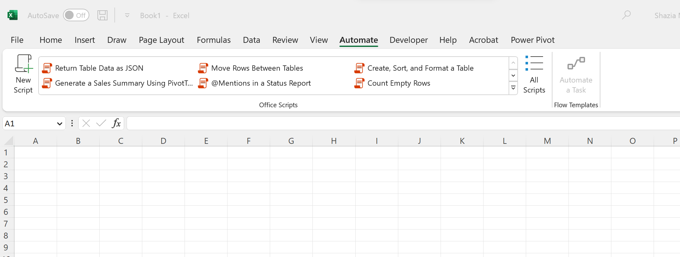 How to activate "Record Action" under Automate in Excel | Microsoft ...