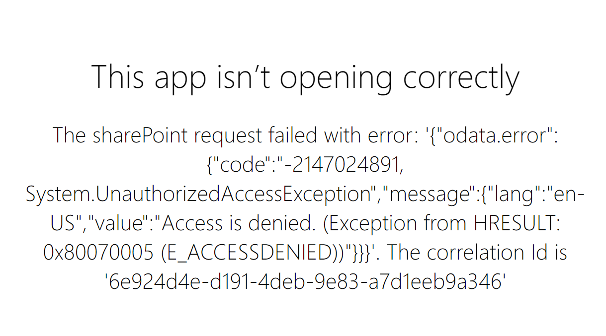 Access denied error in power apps | Microsoft Community Hub