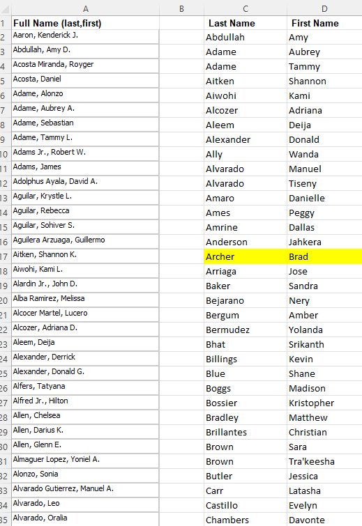 Script to Compare Names | Microsoft Community Hub