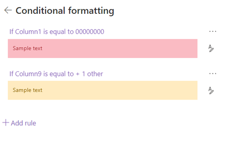 Conditional formating rows in sharepoint list based on values | Microsoft Community Hub