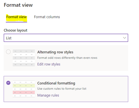 Conditional formating rows in sharepoint list based on values | Microsoft Community Hub