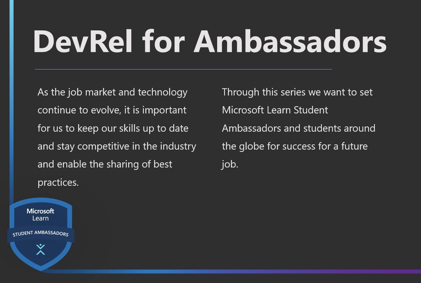 Join the Microsoft Learn Student Ambassadors Program & Develop Your ...