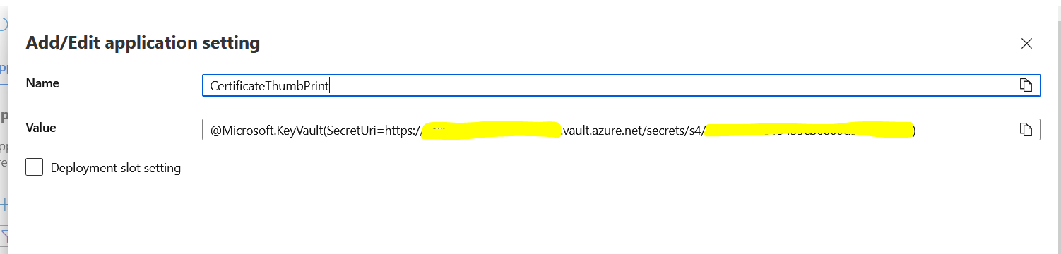 Azure Function strop working after storing the configuration values ...