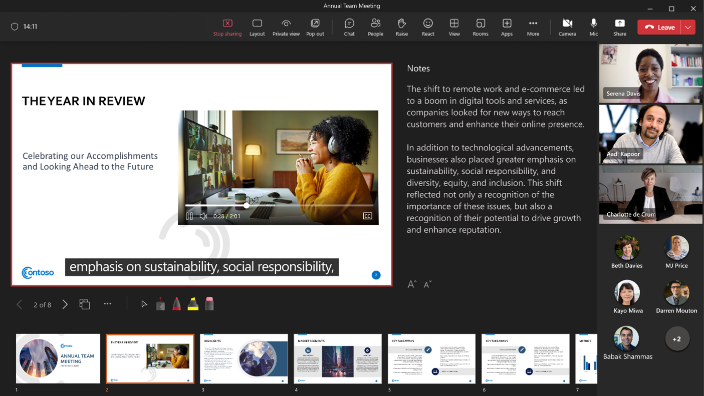 Introducing Closed Captions in PowerPoint Live for Microsoft Teams Meetings | Microsoft ...
