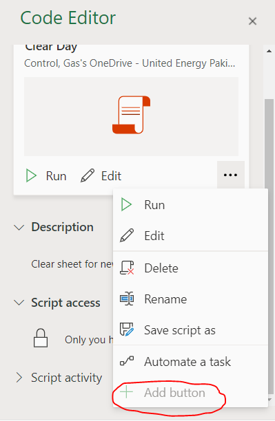 "Add Button" in share point code editor | Microsoft Community Hub