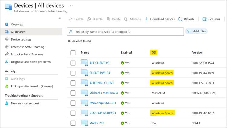 Windows Server devices managed by Defender for Endpoint now recognized as a new OS platform ...
