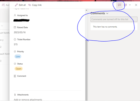 How to completely disable comment function on Sharepoint list | Microsoft Community Hub