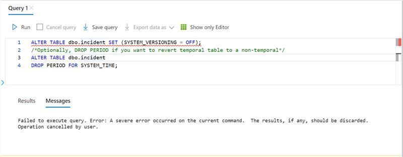Alter command not working in SSMS running continuously | Microsoft ...