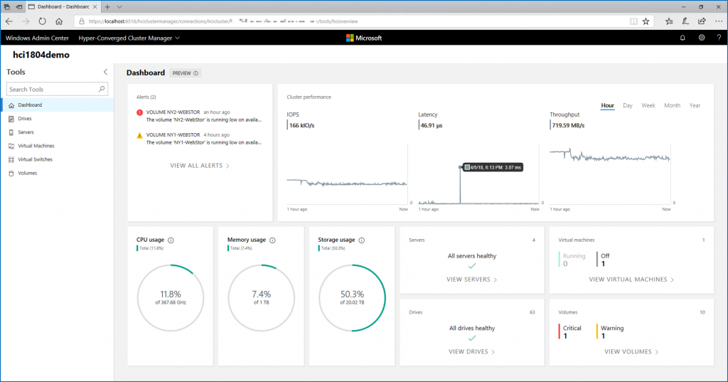 Manage Hyper-Converged Clusters running Windows Server 2016 with Windows Admin Center ...