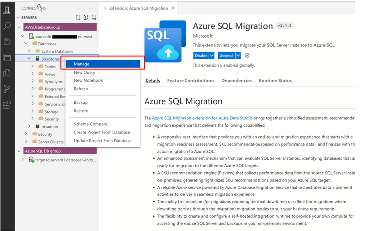 Migrate Amazon Rds Sql Db To Azure Sql Database Using Migration