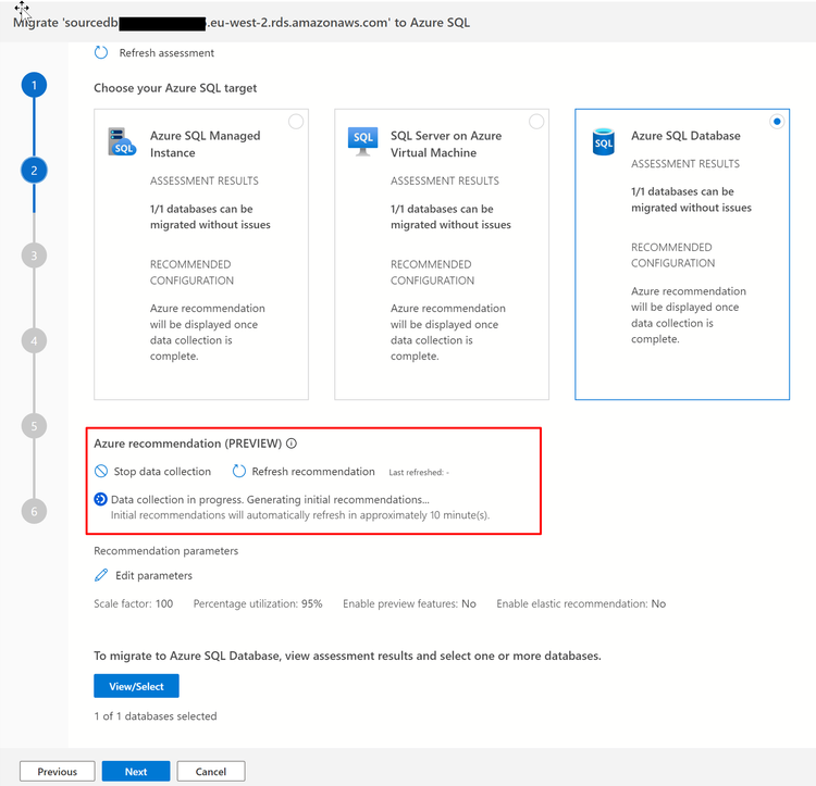 Migrate Amazon RDS SQL DB to Azure SQL Database using Migration Extension for Azure Data Studio ...