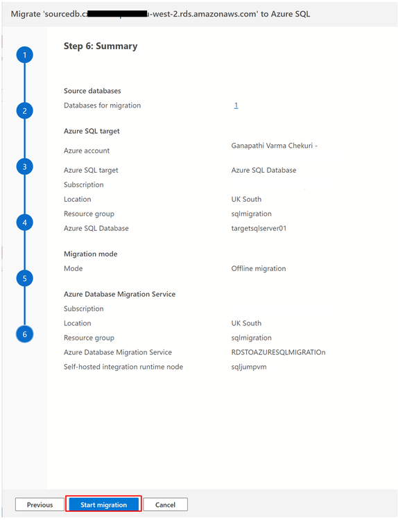 Migrate Amazon Rds Sql Db To Azure Sql Database Using Migration