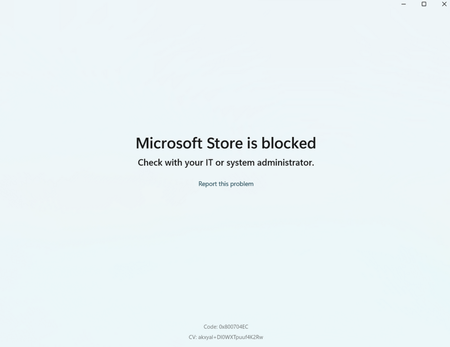 Microsoft Store is blocked | Microsoft Community Hub