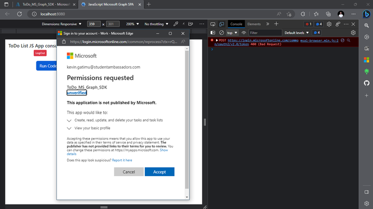 Learn How to Use Microsoft Graph SDK to Build To-Do List App in JavaScript