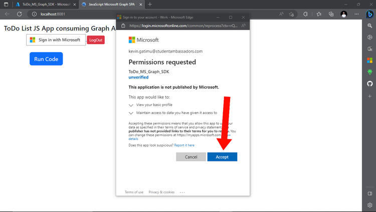 Learn How to Use Microsoft Graph SDK to Build To-Do List App in JavaScript