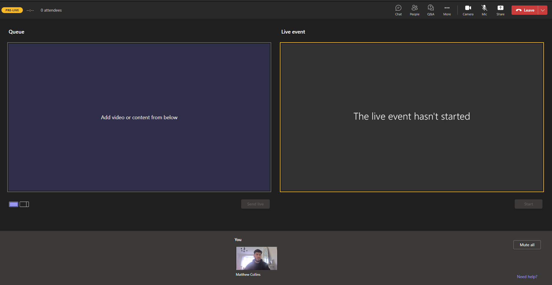 Can't start Teams Live event | Microsoft Community Hub