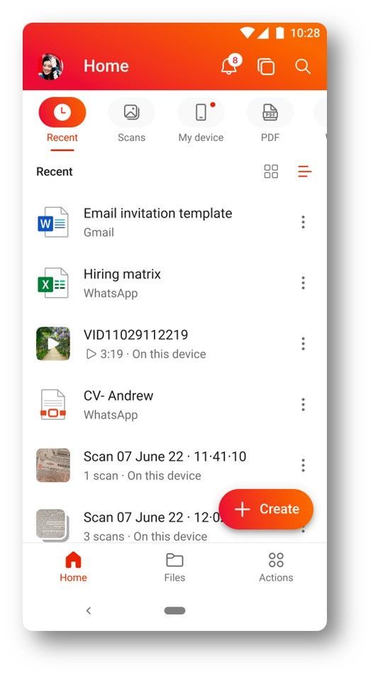 Find recently used files in the Microsoft 365 app for Android ...
