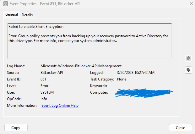 Bitlocker Enryption Protection Status Off Microsoft Community Hub