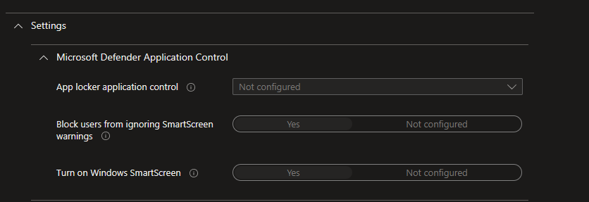 Microsoft Defender SmartScreen Setup Setting Catalog vs. Endpoint ...