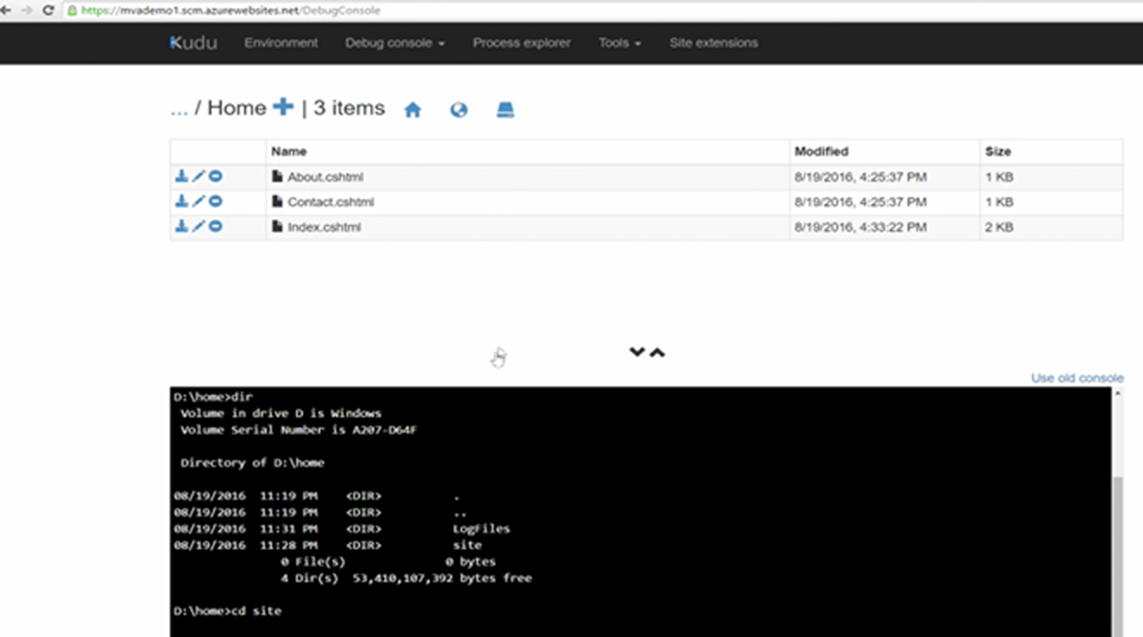 Using Kudu and deploying apps into Azure | Microsoft Community Hub