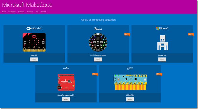 Microsoft MakeCode.com Perfect for inspiration and starting a ...