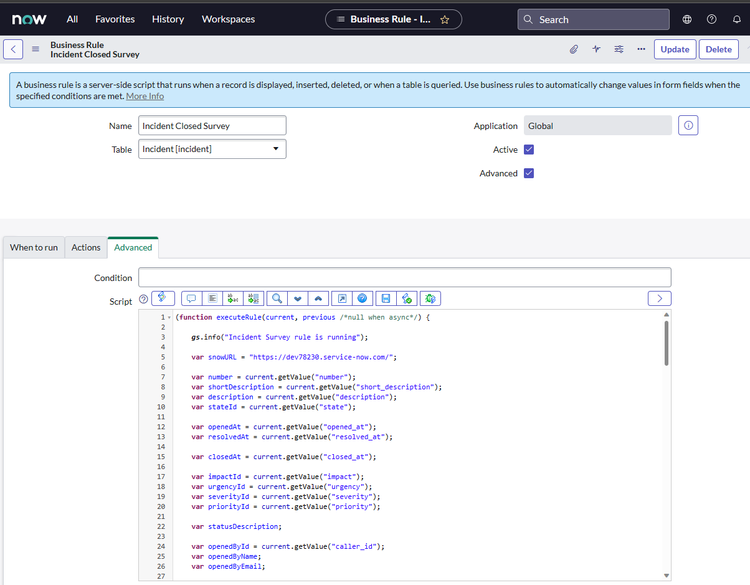 Using Adaptive Cards to Collect Feedback on ServiceNow Tickets in Teams ...