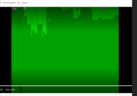 Intermittent Green Screen on Video Footage | Microsoft Community Hub