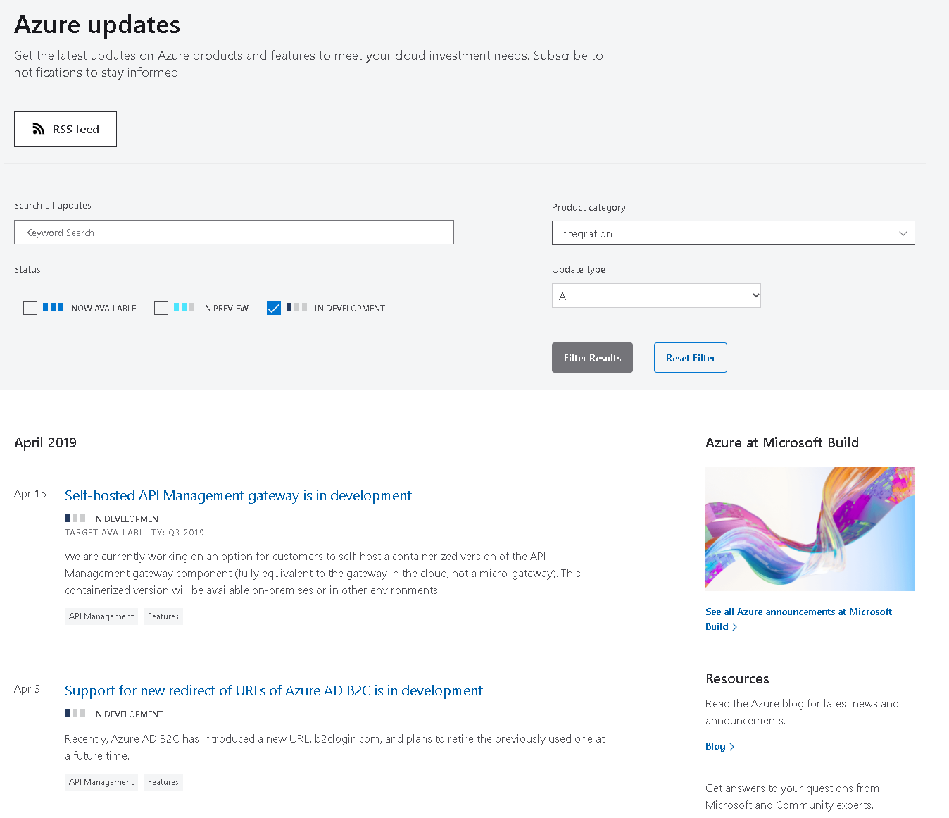 Azure updates portal is not showing latest updates for Azure ...