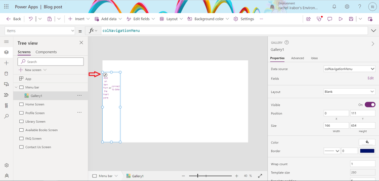 Create a responsive menu navigation bar in Canvas Power Apps using ...
