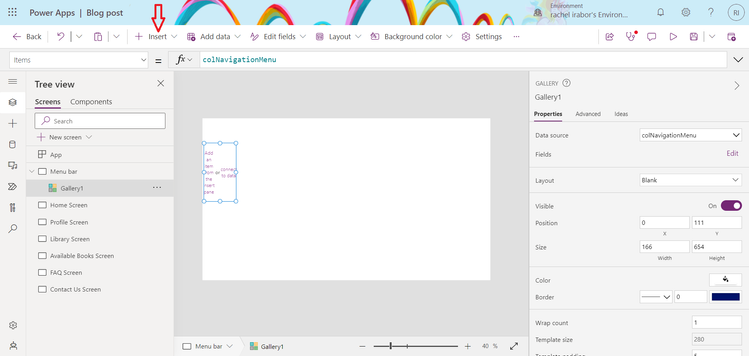 Create a responsive menu navigation bar in Canvas Power Apps using ...