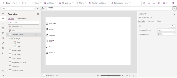 Create a responsive menu navigation bar in Canvas Power Apps using ...
