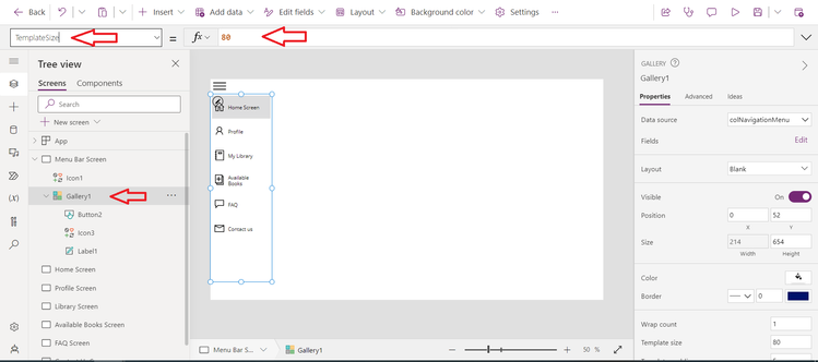Create a responsive menu navigation bar in Canvas Power Apps using ...
