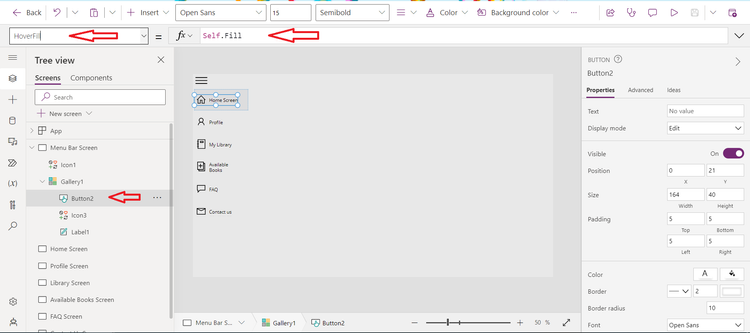 Create a responsive menu navigation bar in Canvas Power Apps using ...