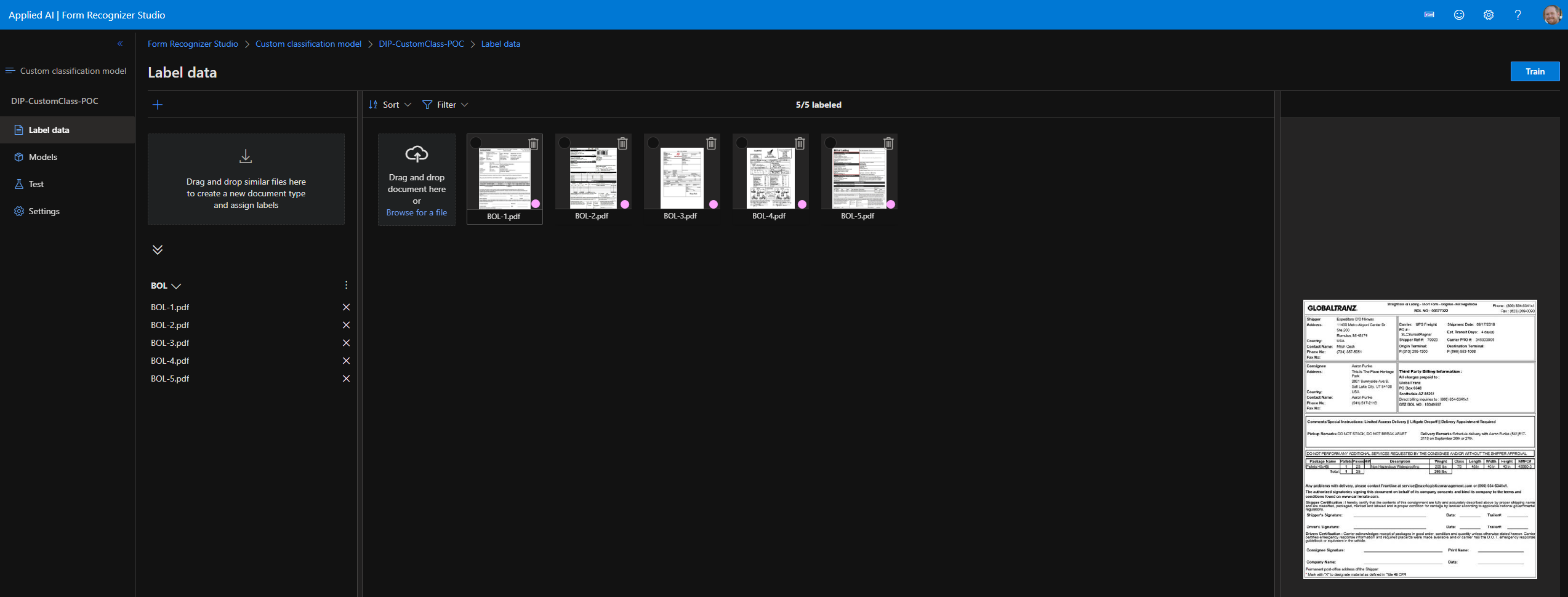 Azure Form Recognizer Studio: Custom Classification Models - Training Failing | Microsoft ...