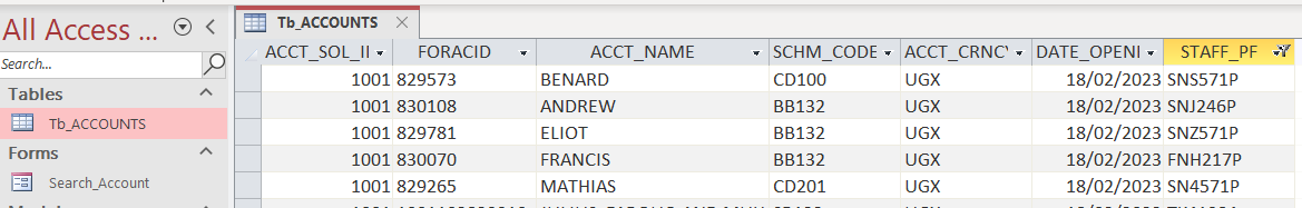 Search Data In Table Ms Access Using Vba In Access Form And Button